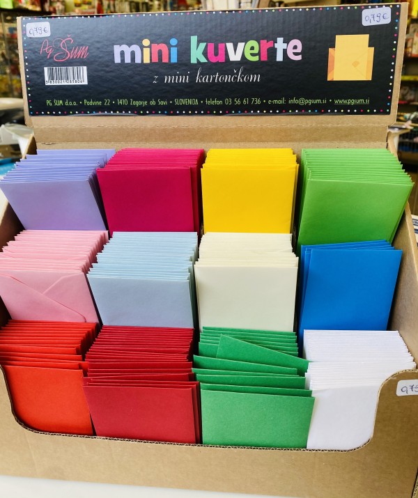 KUVERTA MINI + KARTONČEK 180/12